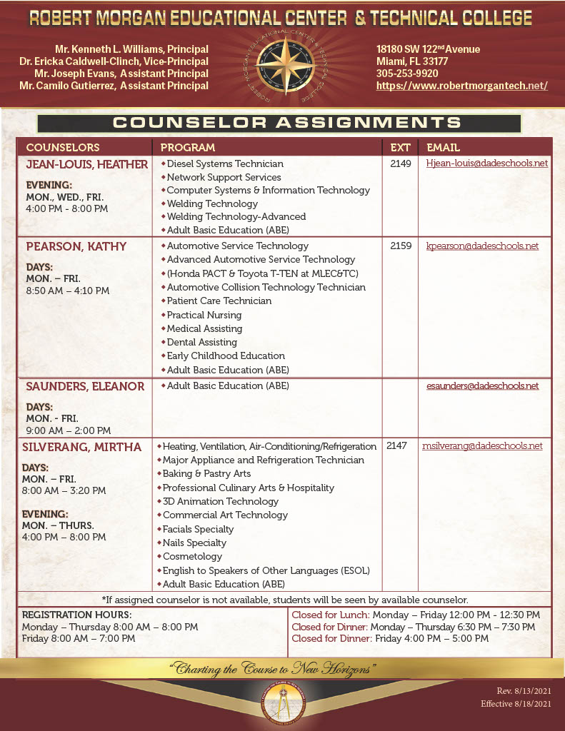 Students Services | Robert Morgan Educational Center & Technical College